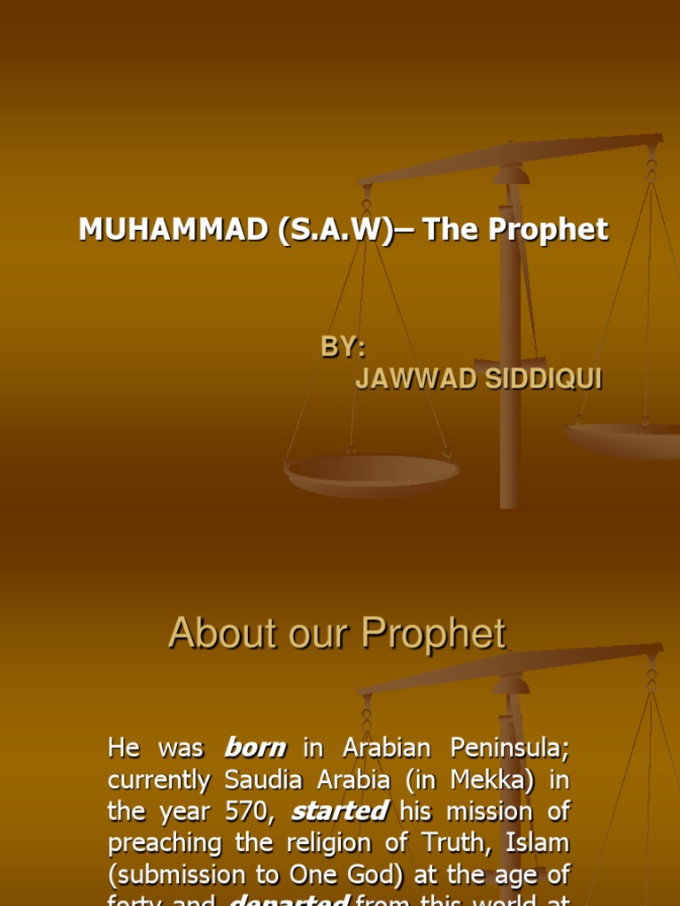 MUHAMMAD (S.A.W) - The Prophet: BY: Jawwad Siddiqui | PDF | Muhammad ...