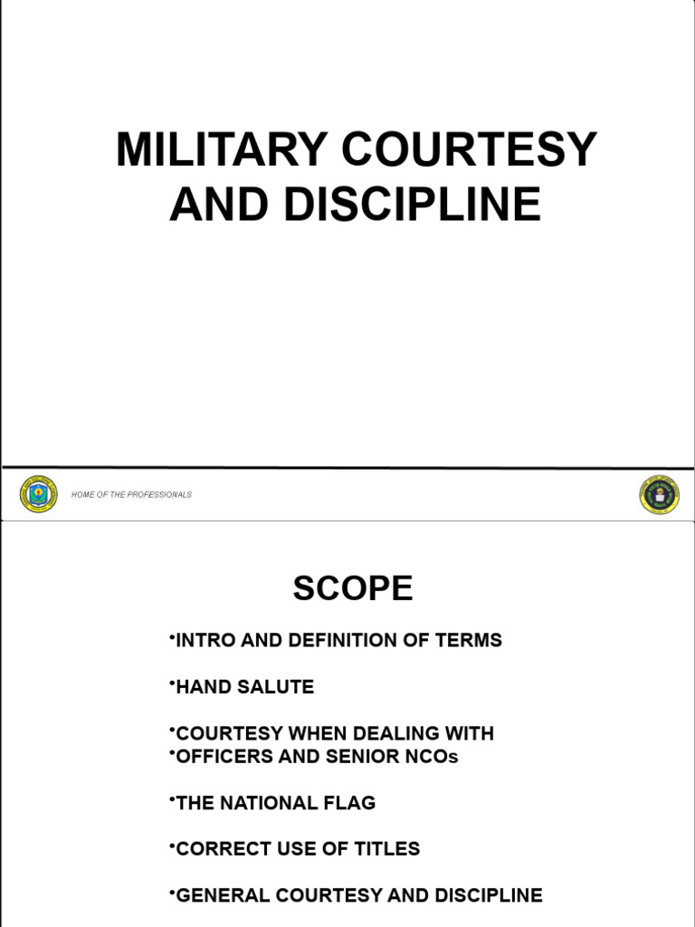 Military Courtesy and Discipline | PDF | Non Commissioned Officer ...