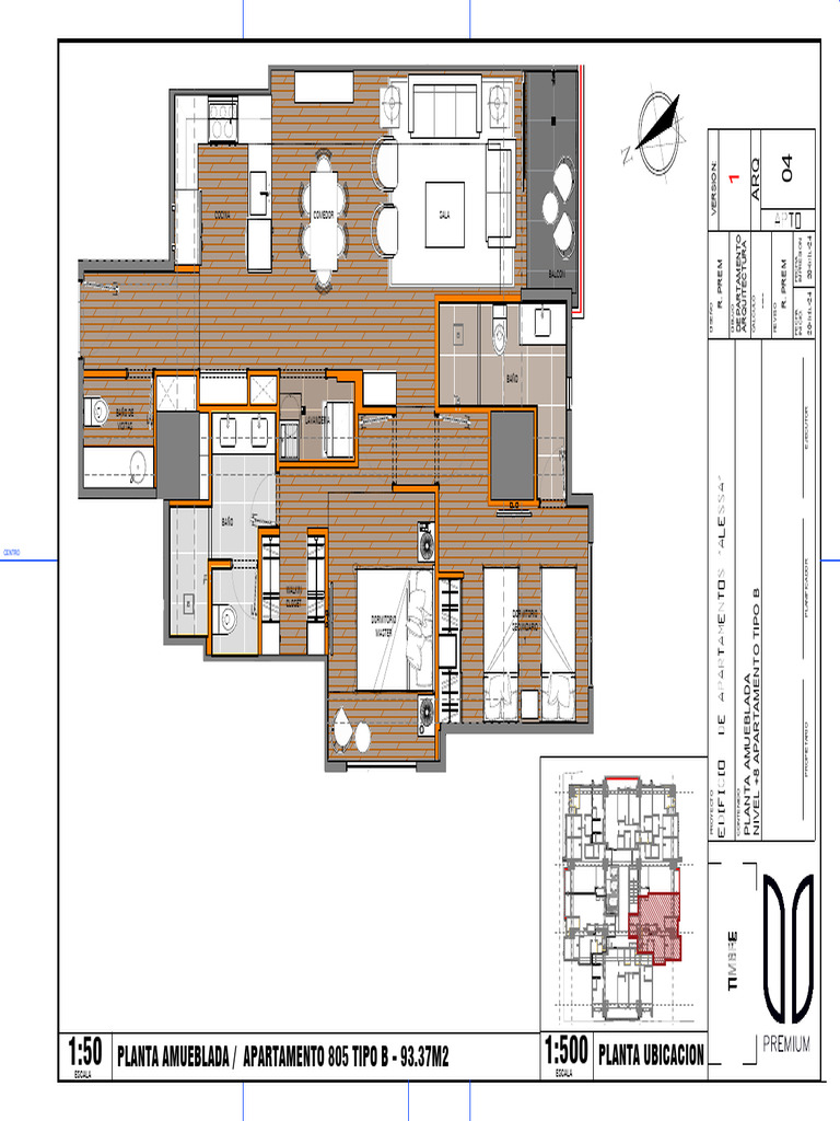 ARQ-APTO-805-Planta Amueblada | PDF
