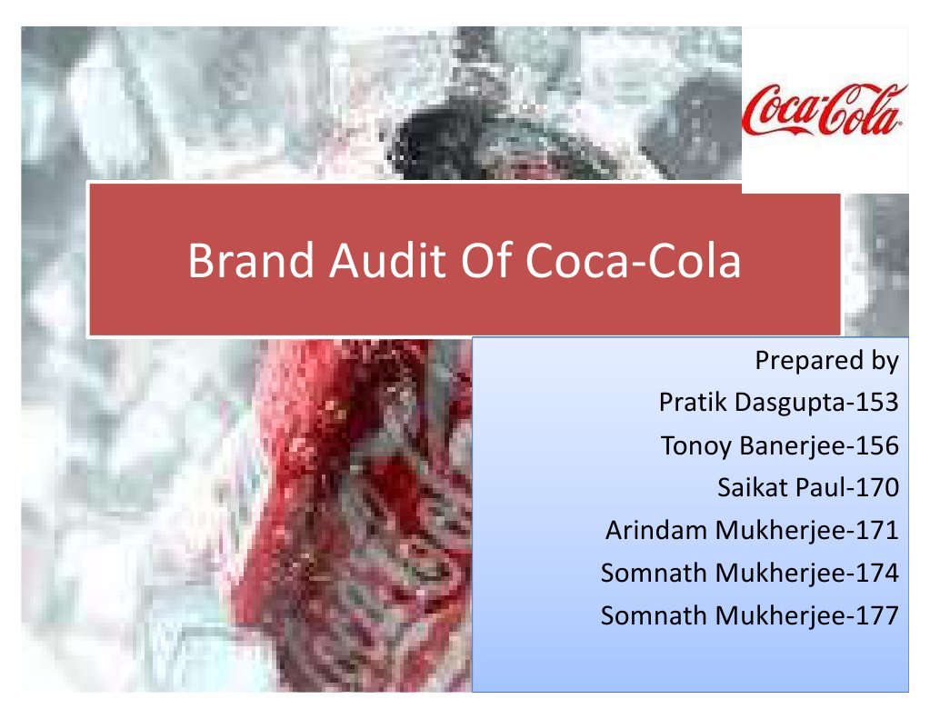Brand Audit of Coca-Cola | PDF