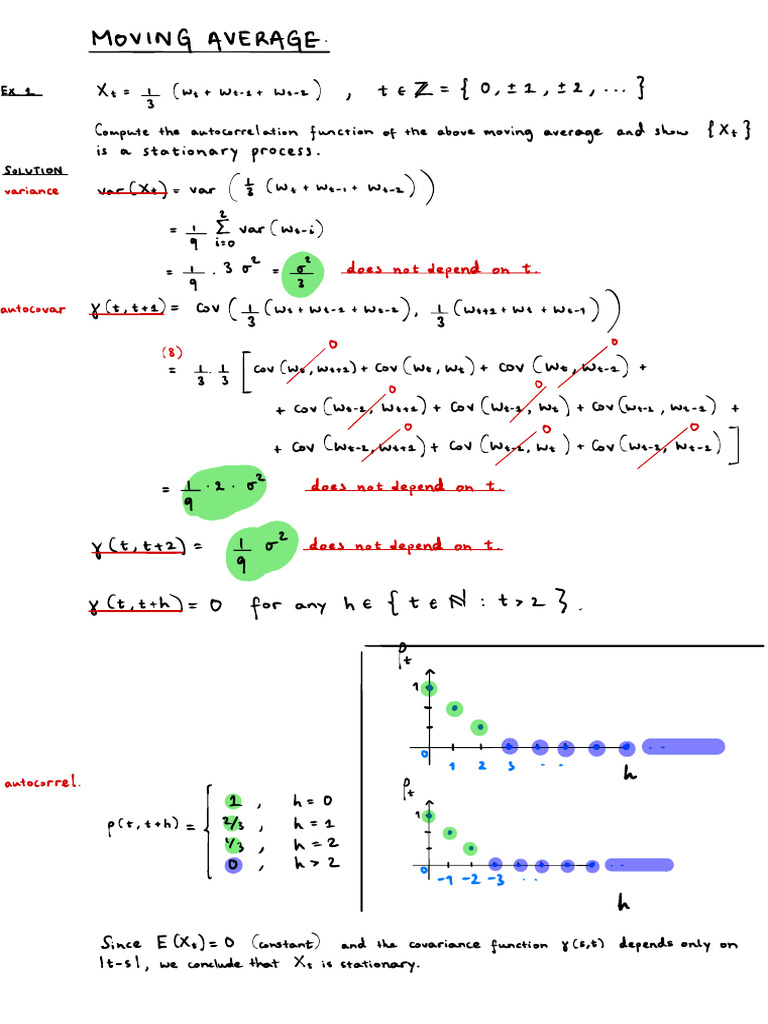 TS-Moving Average - ACF and Stationarity | PDF | Stationary Process ...