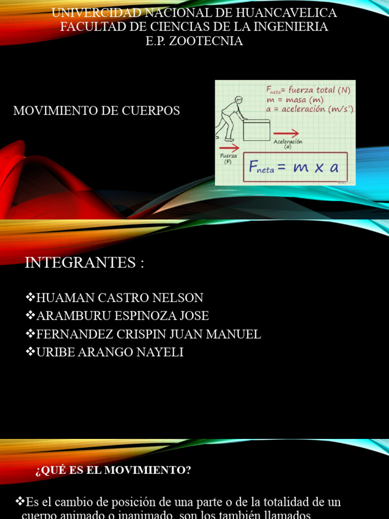 Movimiento de Cuerpos | PDF | Las leyes del movimiento de Newton | Fuerza