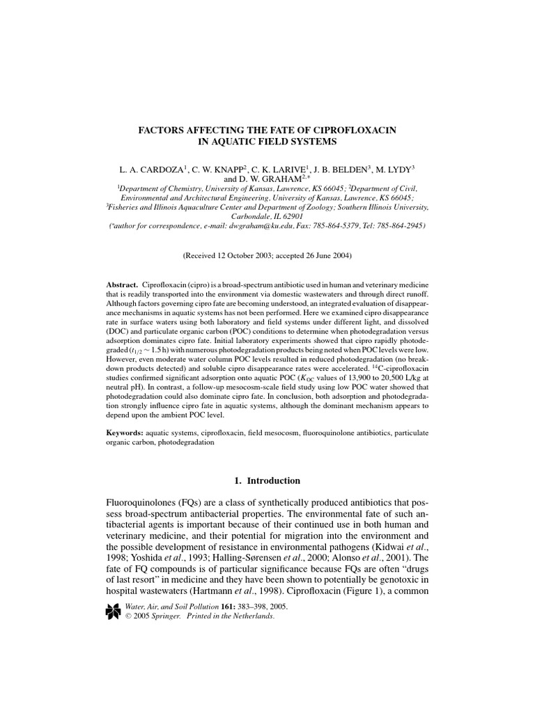 1cardoza2005 Ciprofloxacin | PDF | High Performance Liquid ...