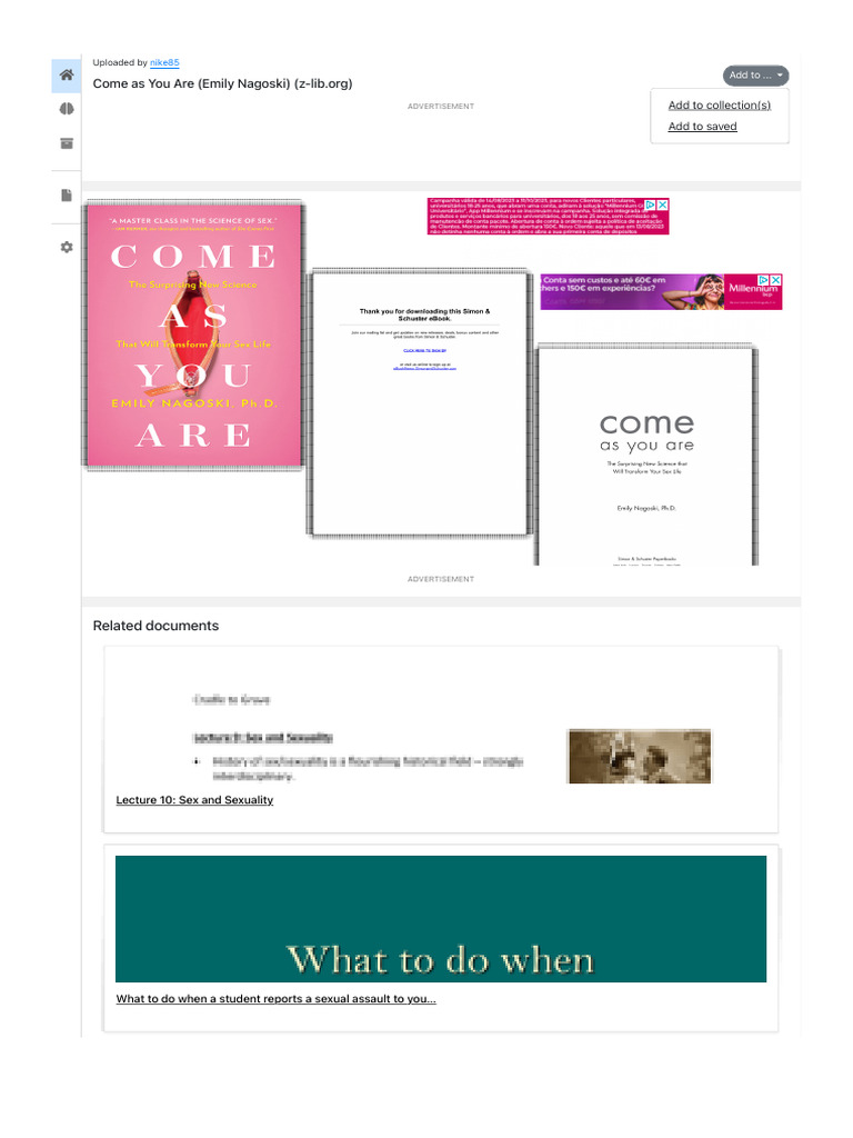 Come As You Are (Emily Nagoski) | PDF