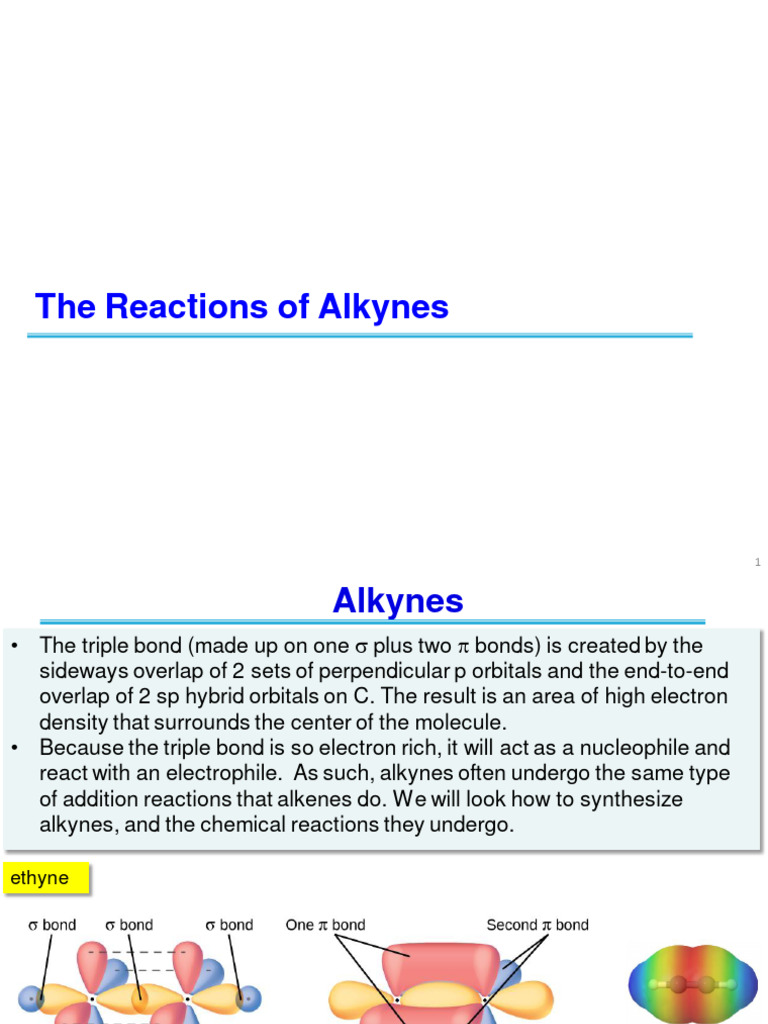 Topic 10 Addition Reactions of Alkynes | PDF | Acid Dissociation Constant | Chemical Reactions