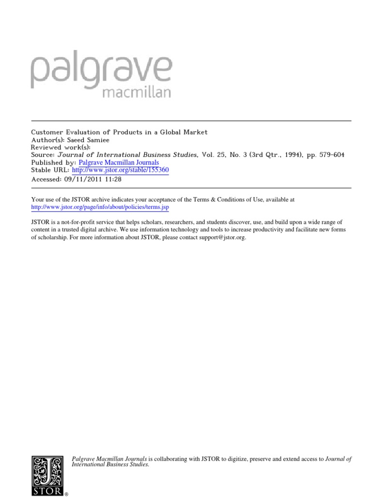 Evaluating the Influence of Country of Origin on Customer Perceptions ...