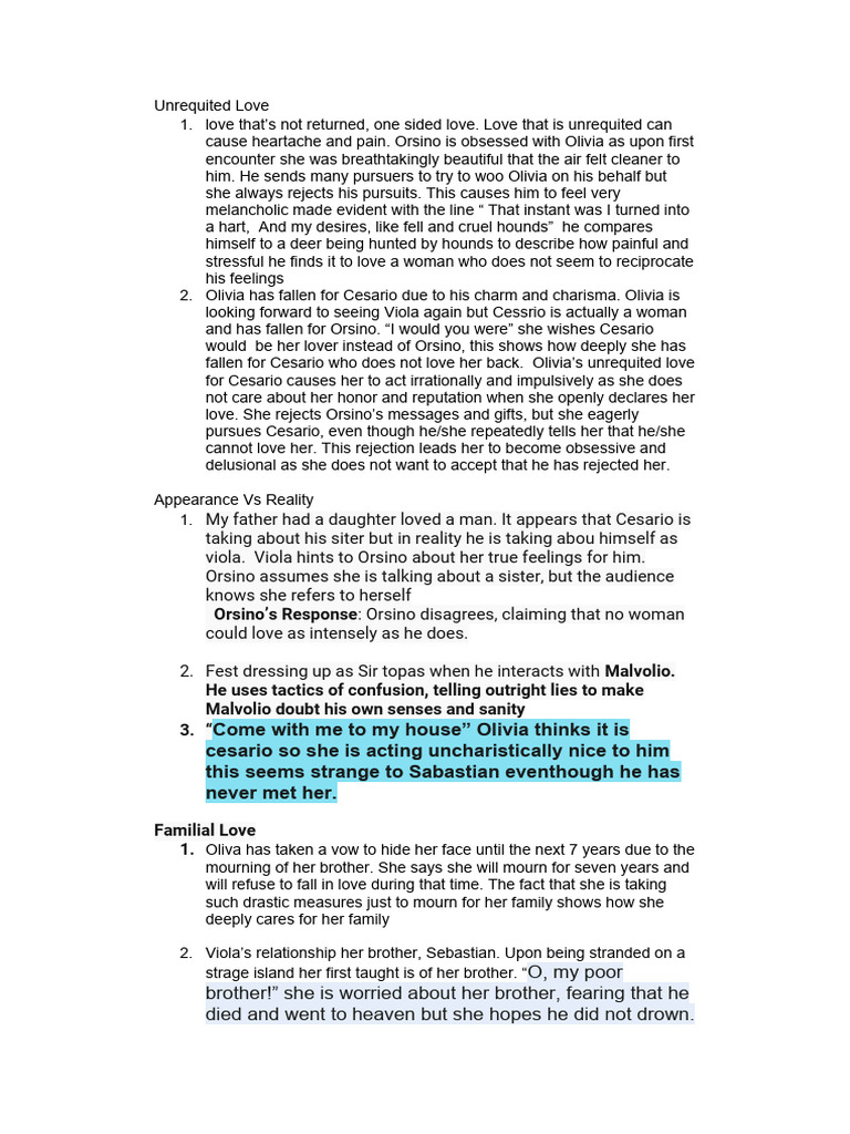 12th Nights Themes | PDF | Twelfth Night