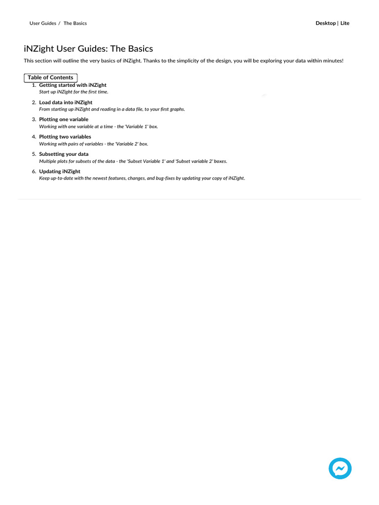 INZight User Guide | PDF | Sampling (Statistics) | Data Analysis