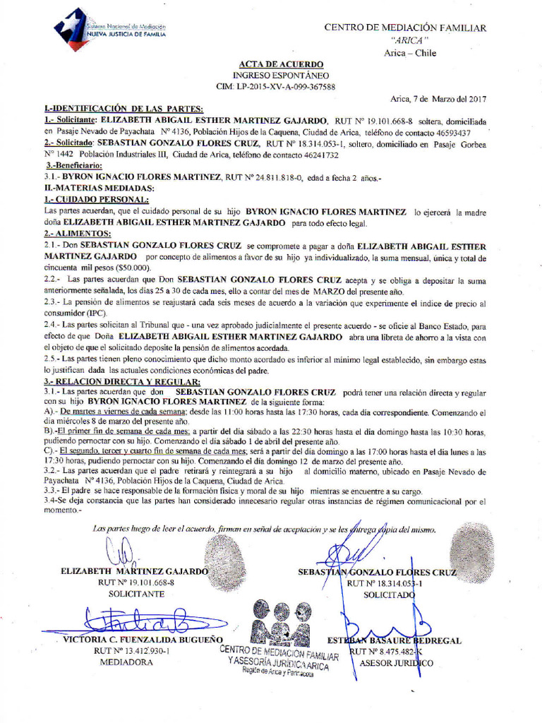 Acta de Acuerdo Ie 367588 - 2017 | PDF