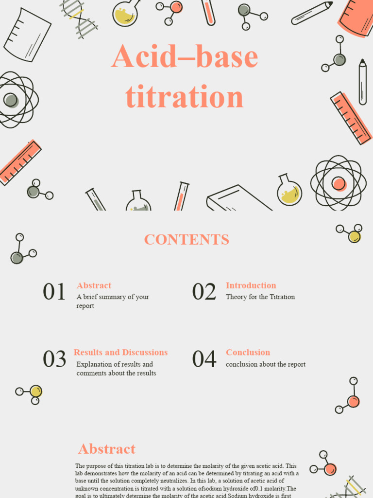 Acid–base titration presn | PDF | Titration | Chemistry