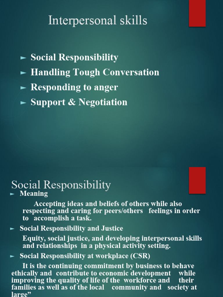 Interpersonal Skills for Workplace Success | PDF | Corporate Social ...