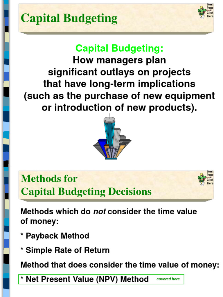 141 Capital Budgeting | PDF | Net Present Value | Capital Budgeting