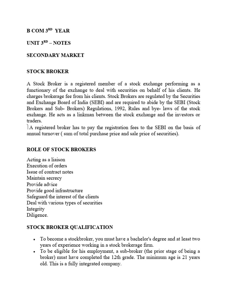 Stock Exchange Part 2 | PDF | Stockbroker | Investment Fund