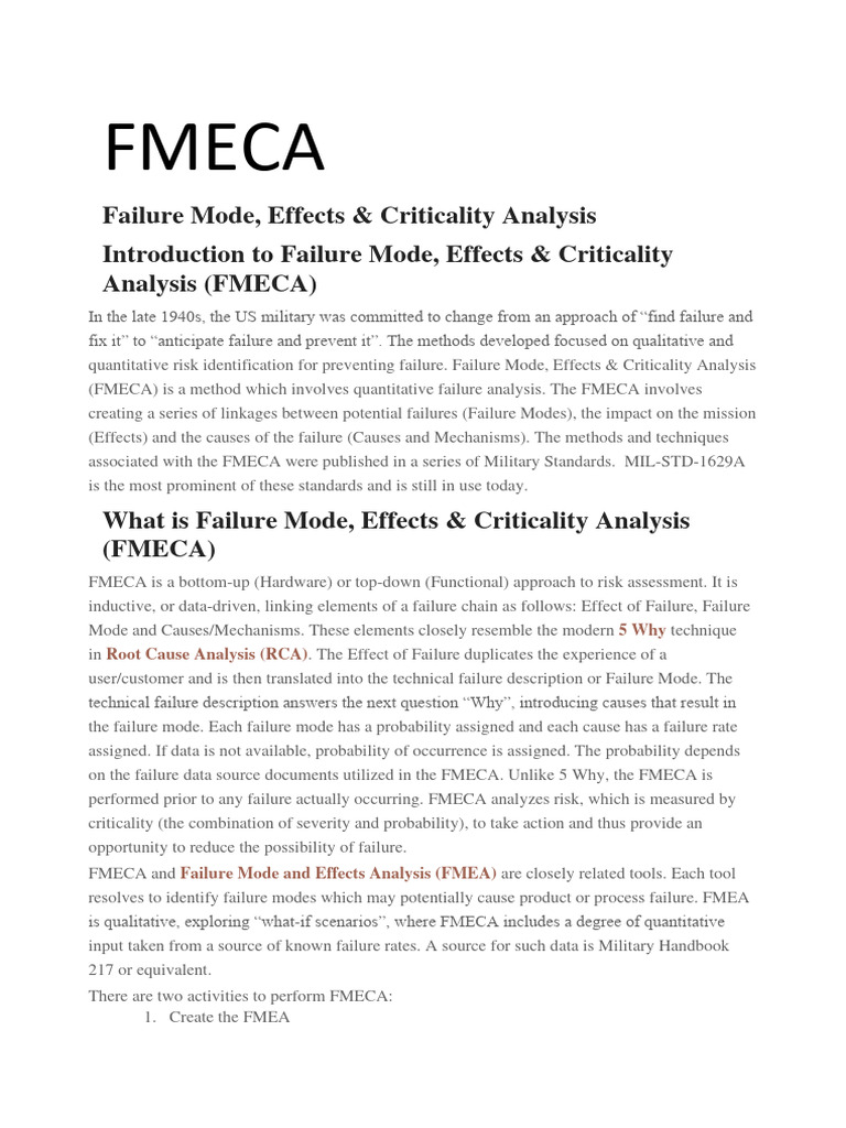 T5 Fmeca | PDF | Reliability Engineering | Risk