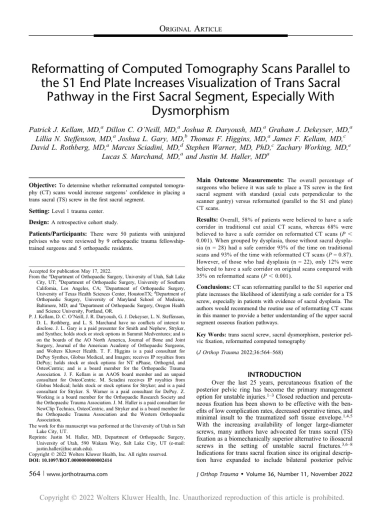 Reformatting of Computed Tomography Scans Parallel.4 | PDF | Ct Scan | Pelvis