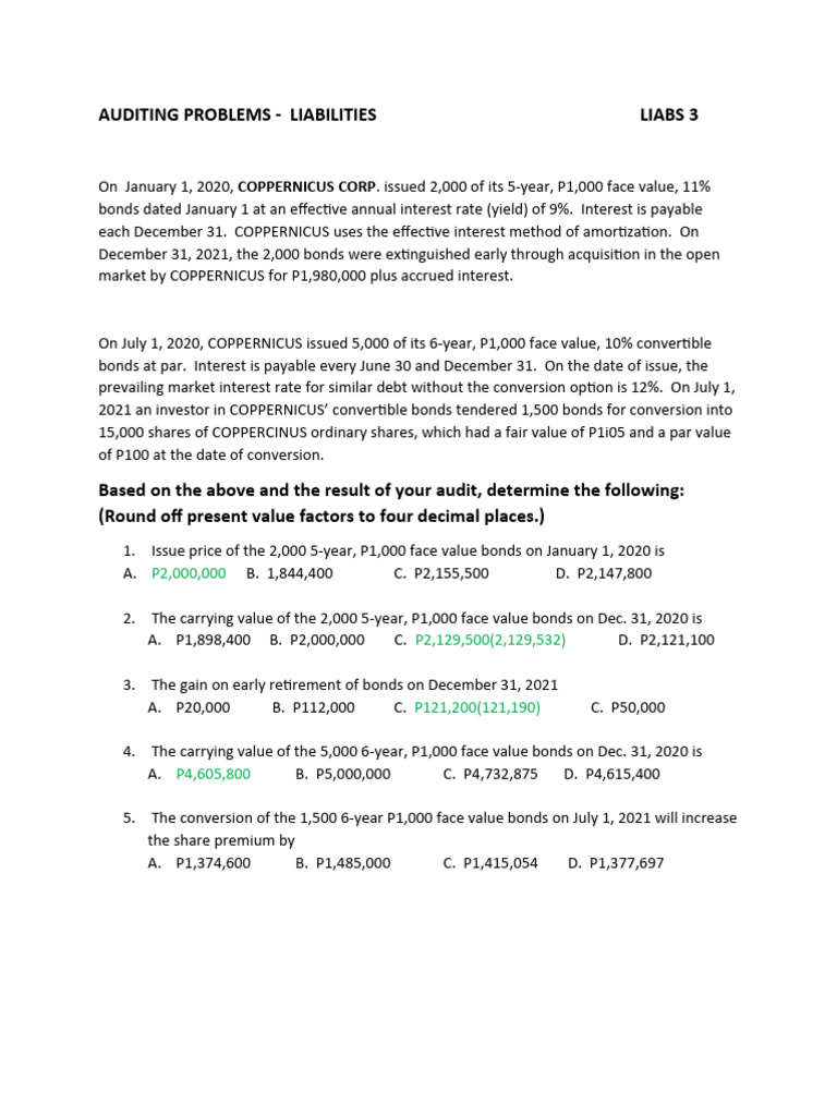 Audprob Bonds Problem With Solutions | PDF | Bonds (Finance) | Interest