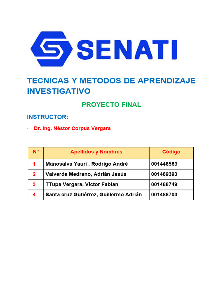 Proyecto Final de Tecnica y Metodos de Aprendizaje Investigativo | PDF | Petróleo | Horizonte de ...