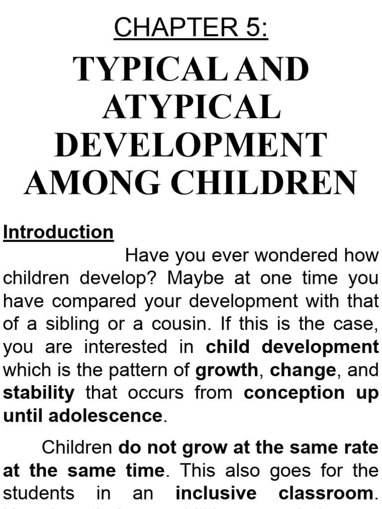 Child Development: Typical vs Atypical | PDF | Child Development ...