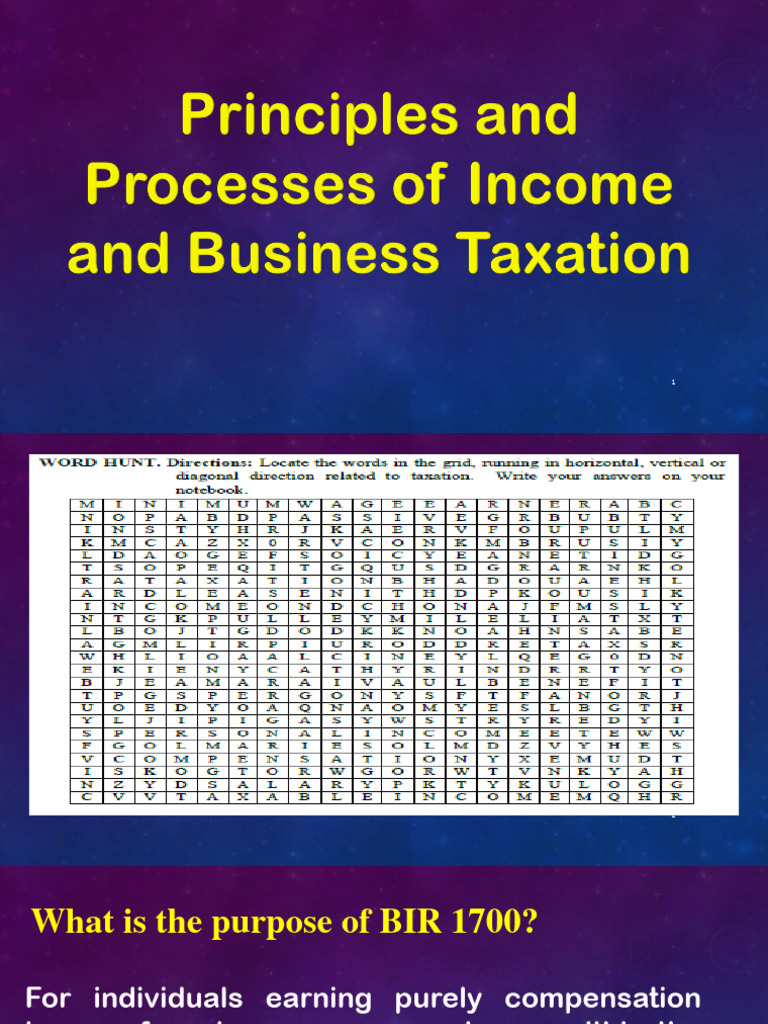 BIR (1) Module 1 | PDF | Taxes | Gross Income