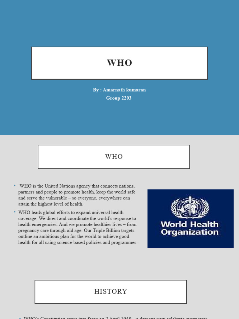 WHO Healthcare | PDF | World Health Organization | Public Health