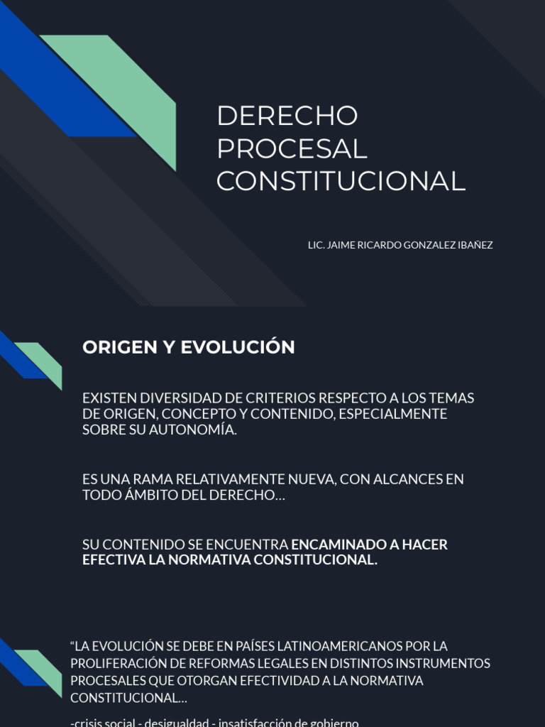 Derecho Procesal Constitucional | PDF | Constitución | Ley procesal