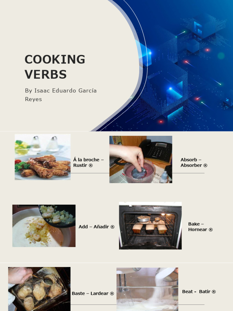 Cooking Verbs | PDF | Ciencia de los Alimentos | Preparación de comida ...