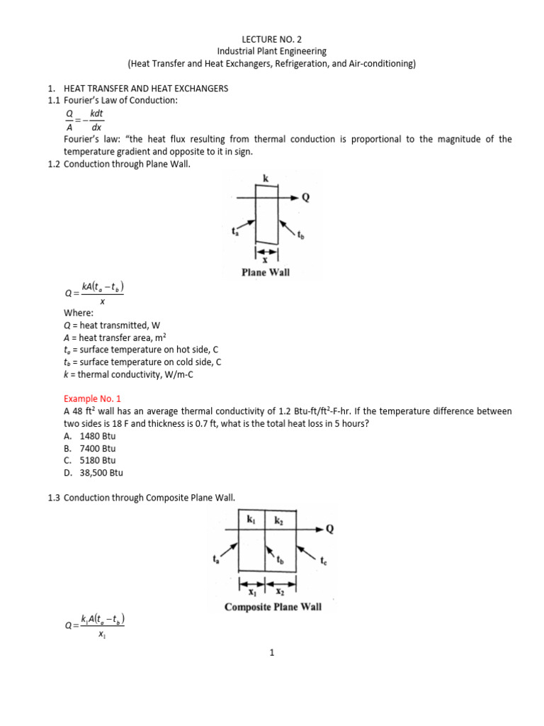 LECTURE 02 Heat Transfer and Heat Exchangers Refrigeration and Air ...