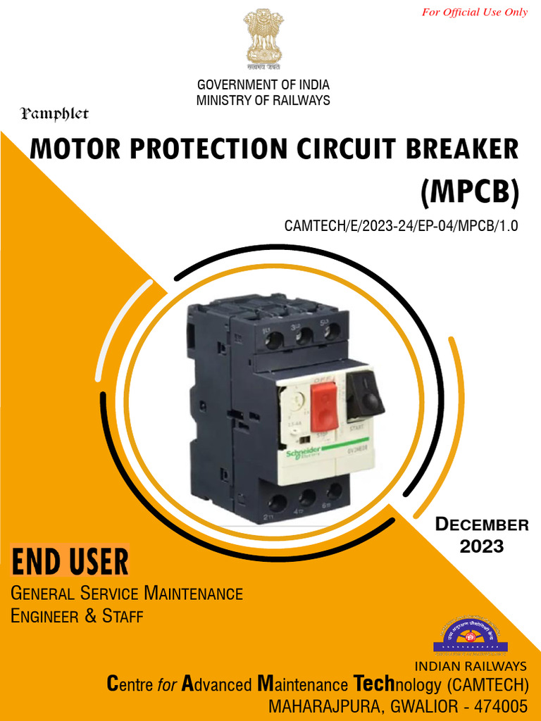 Pamphlet On Mpcb Pdf Relay Electric Motor