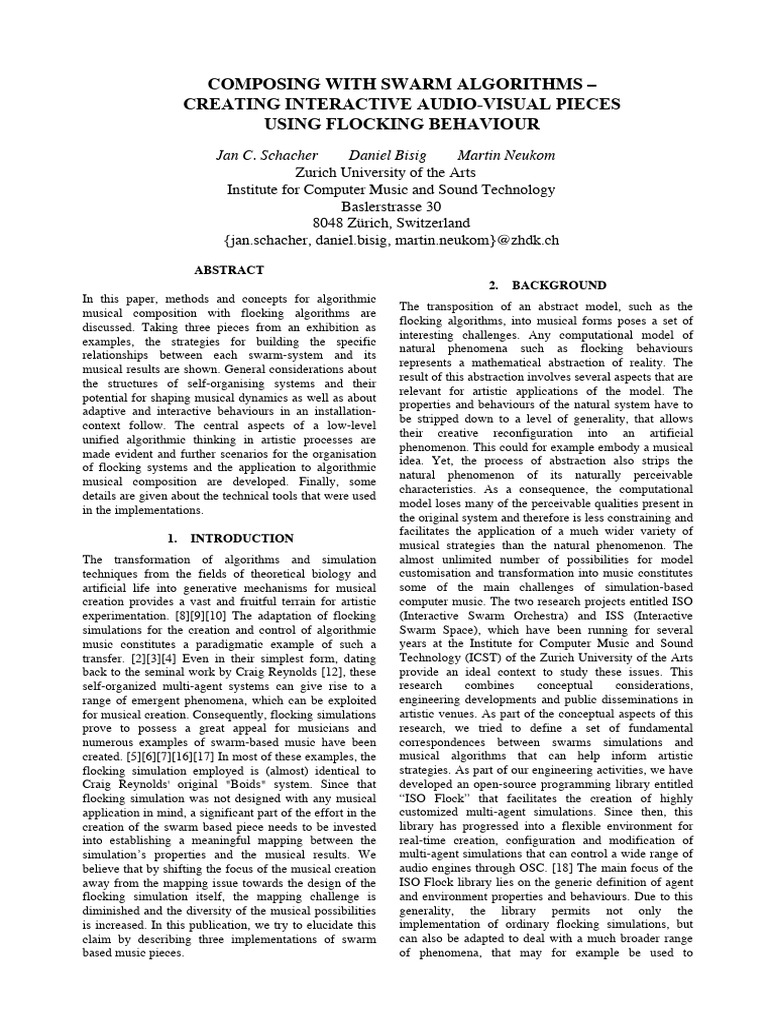 Composing With Swarm Algorithms Creating | Download Free PDF ...