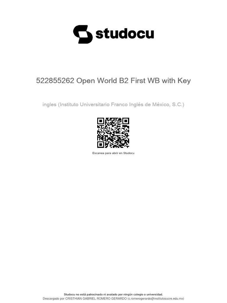Open World b2 First WB With Key | PDF Open World b2 First WB With Key | PDF