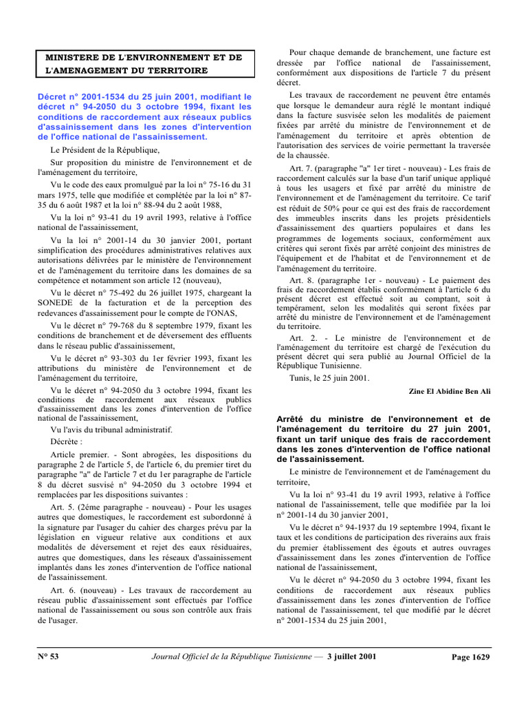 06 Décret2001 1534 | PDF
