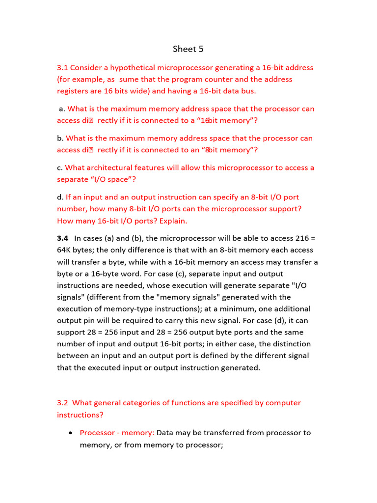 COMPUTER ORGANIZATION AND ARCHITECTURE Chapter 3 B | PDF | Input/Output | Central Processing Unit