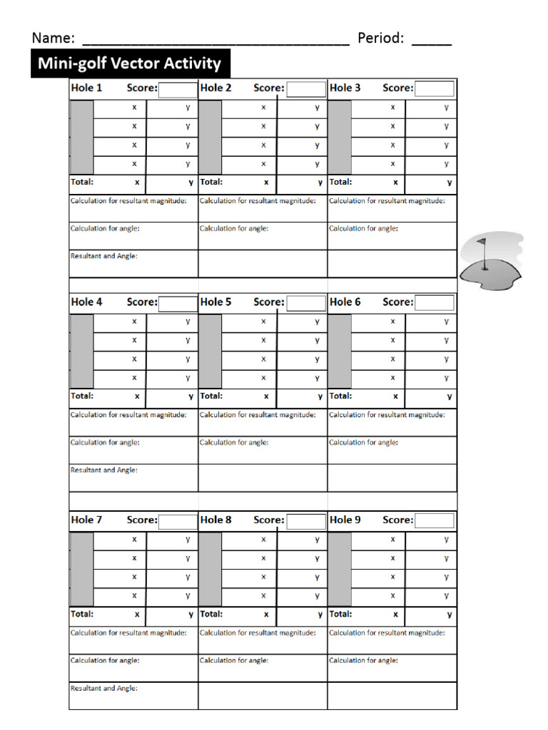 Vector Mini-Golf Student Handout | PDF
