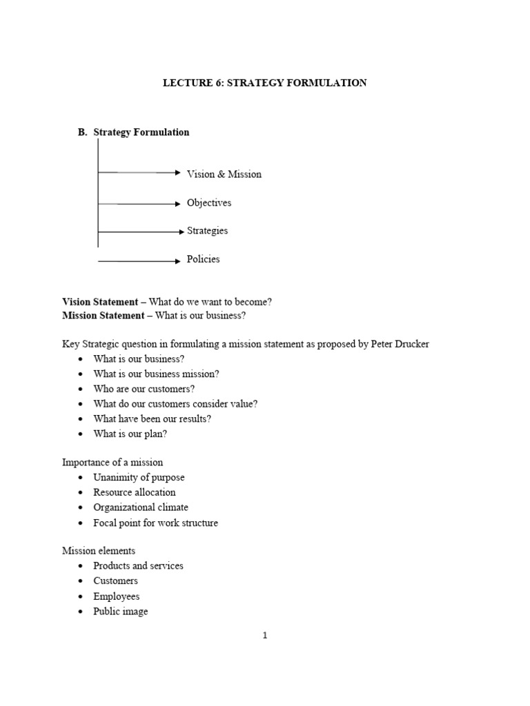 Lecture 5 Defining Strategic Intent | PDF | Strategic Management | Goal