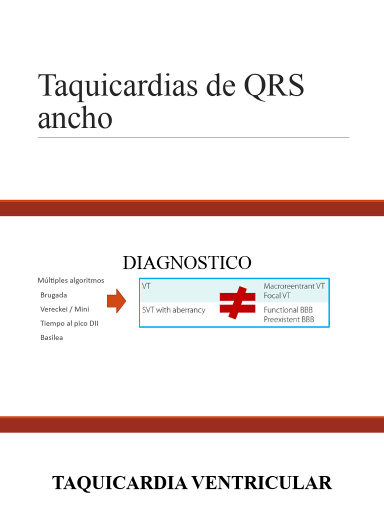 Taquicardias de QRS ancho-1 | PDF | Electrocardiografia | Sistema ...
