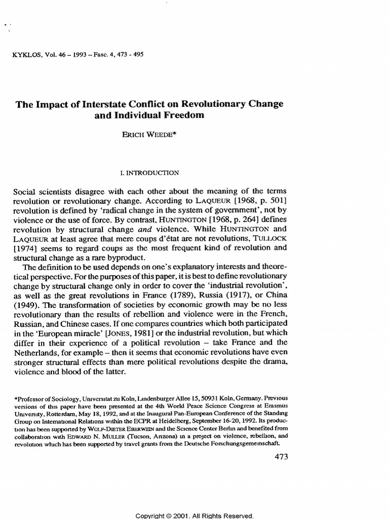 Impact of Interstate Conflict | PDF
