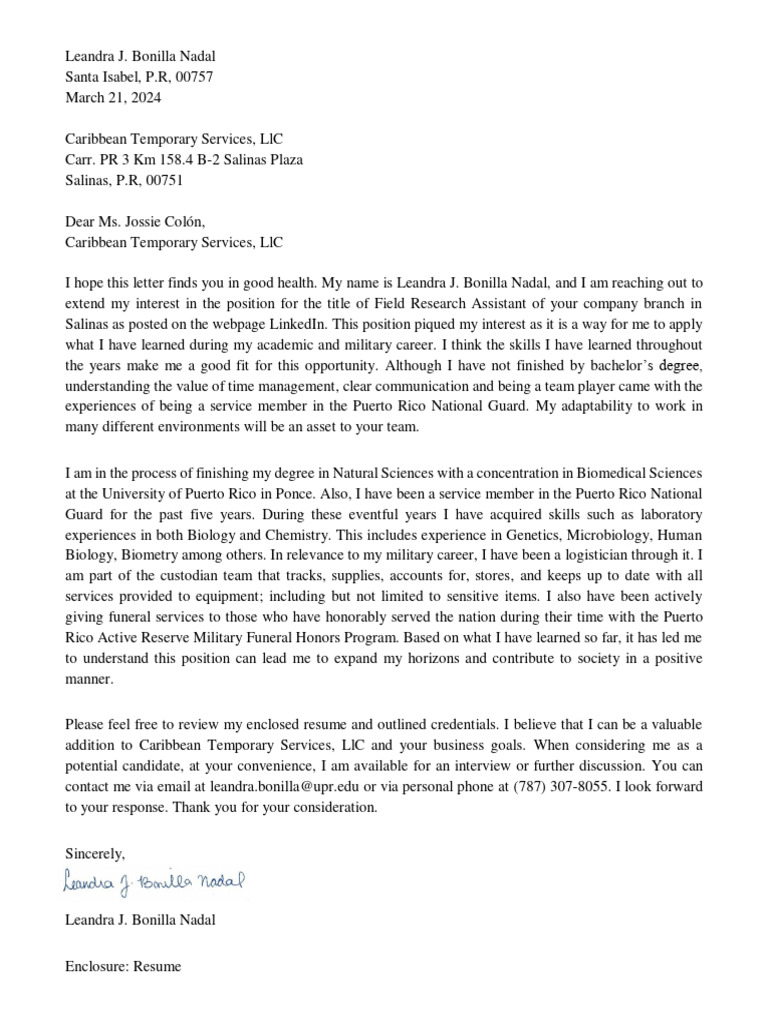 cover letter merged | PDF | Staff Sergeant | Laboratories