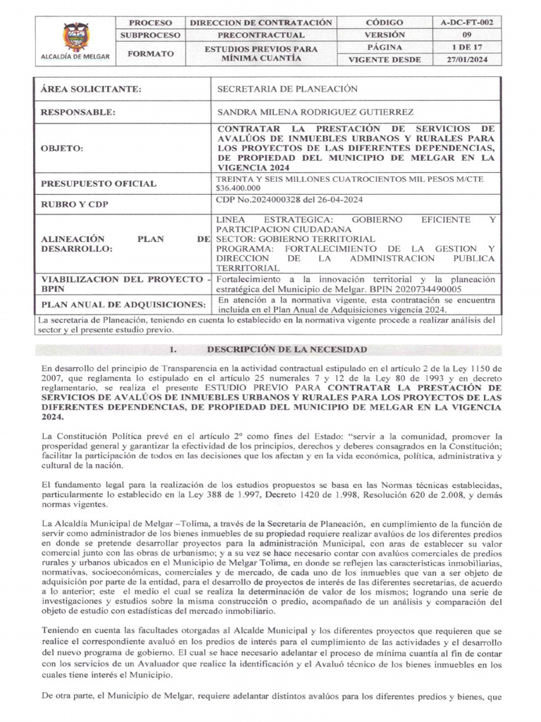 Estudio Previo | PDF