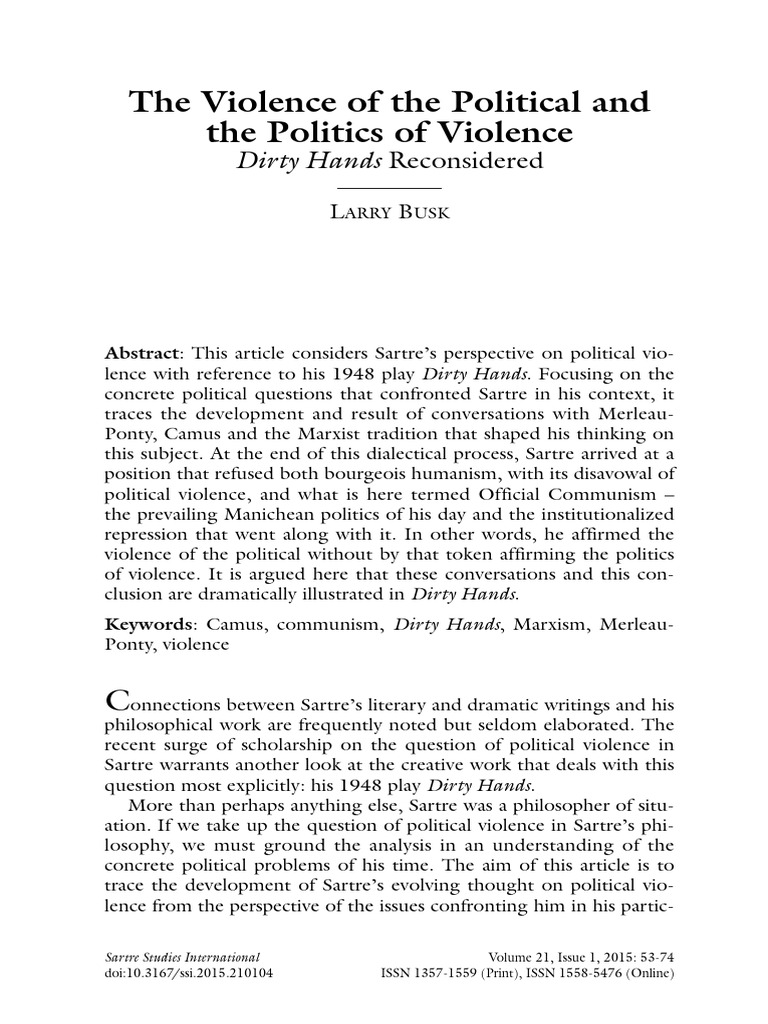 Violence of The Political and Political Violence | PDF | Marxism ...