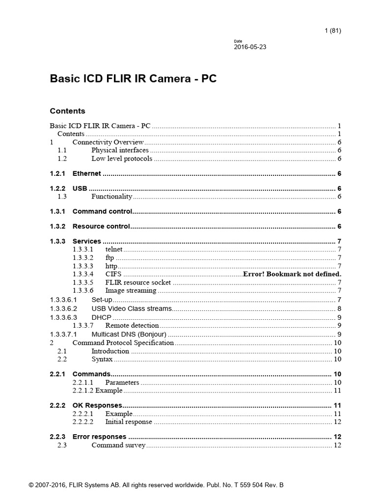 Basic ICD FLIR Camera | PDF | File Transfer Protocol | Computer Science