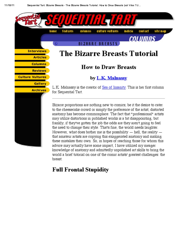 Sequential Tart - Bizarre Breasts - The Bizarre Breasts Tutorial - How ...