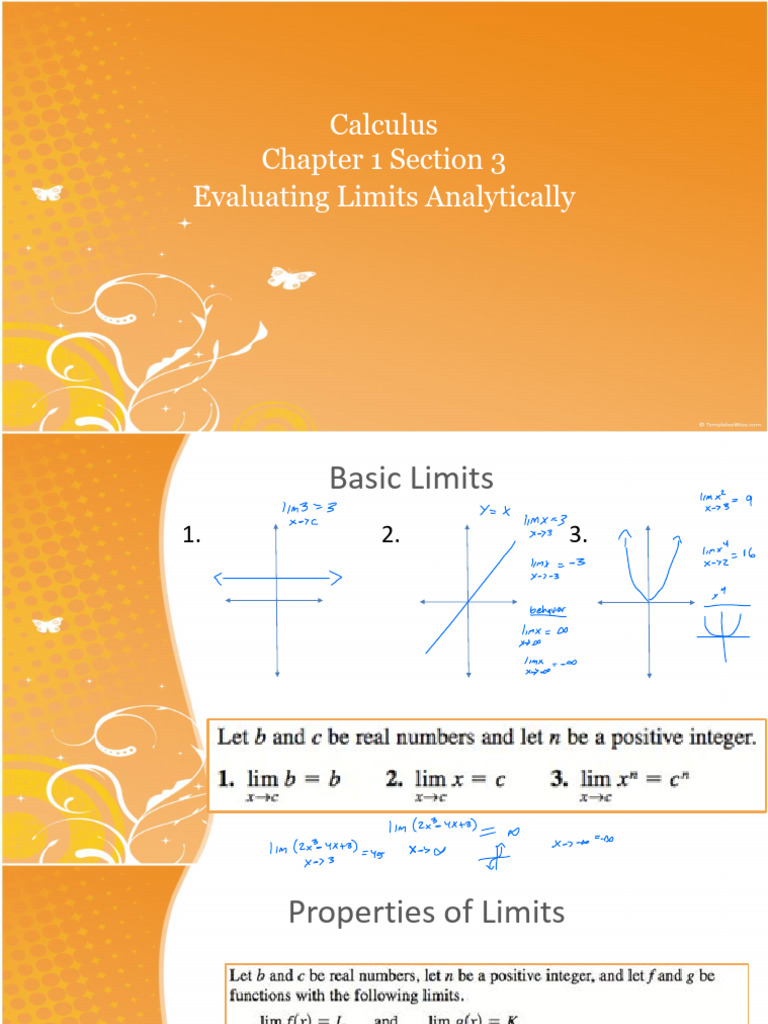 Calculus: Evaluating Limits Guide | PDF | Mathematical Analysis | Calculus