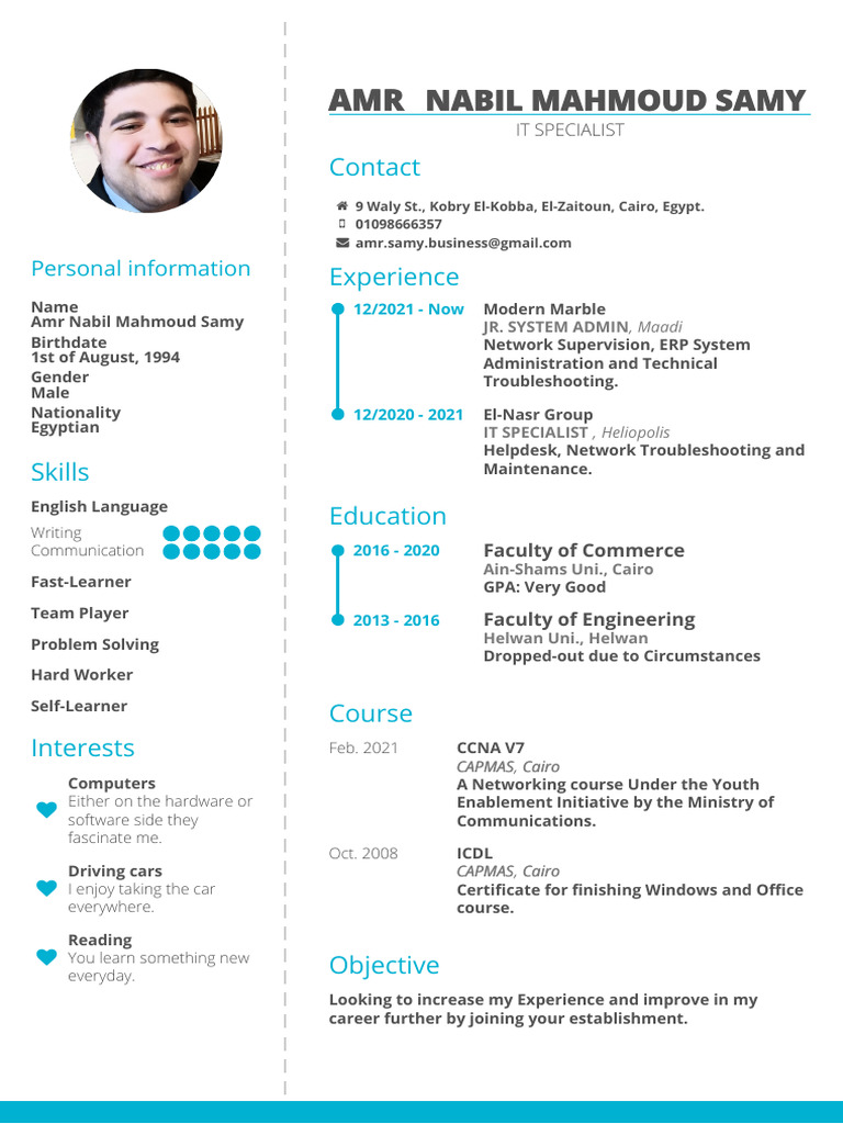 CV - Amr Nabil | PDF | Computing | Computer Science