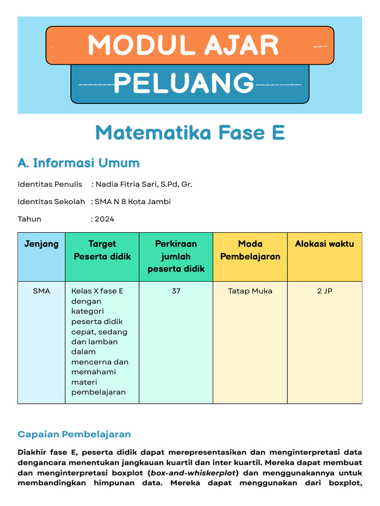 Modul Ruang Sampel | PDF | Karier & Perkembangan