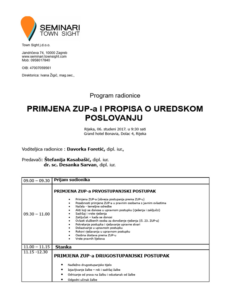 program radionice zup i uredsko rijeka | PDF