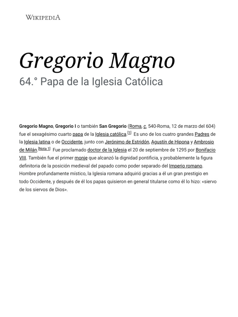 Gregorio Magno | PDF