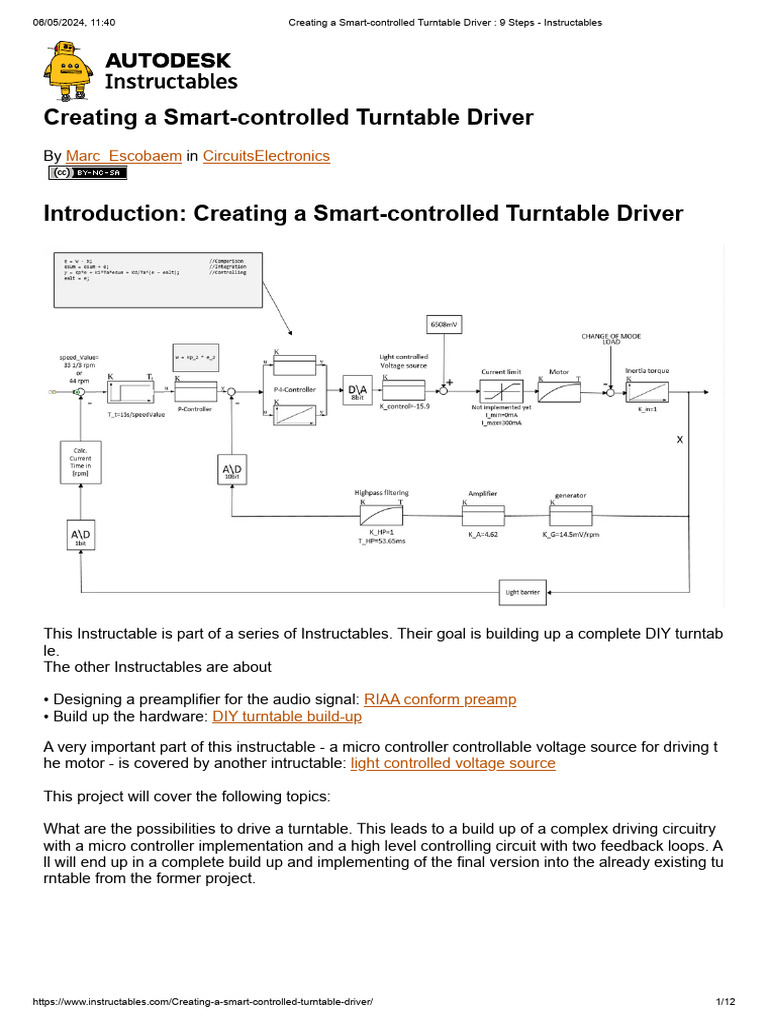 Creating A Smart Controlled Turntable Driver 9 Steps Instructables