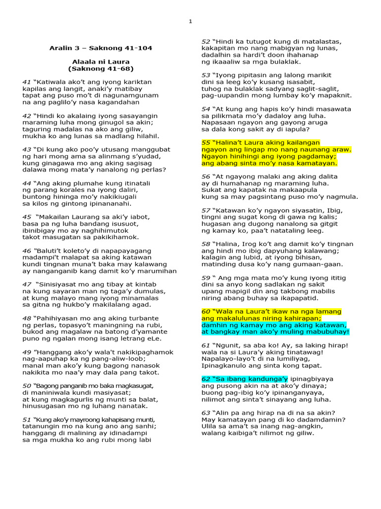 Modyul 3 Florante at Laura | PDF Modyul 3 Florante at Laura | PDF