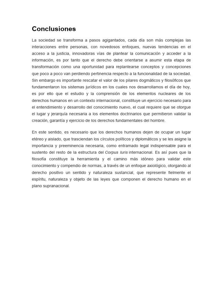 Conclusiones | PDF