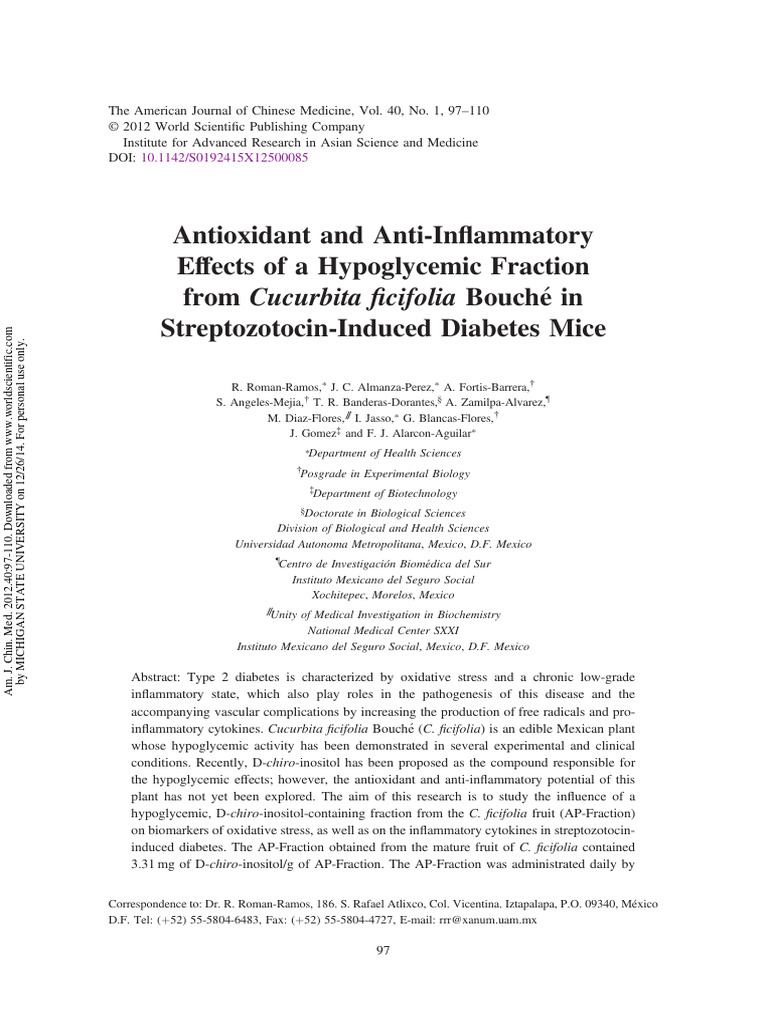 Antioxidant and Anti-Inflammatory | PDF | High Performance Liquid ...